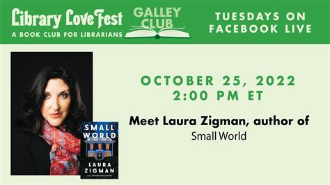 Meet Laura Zigman Author Of Small World Youtube