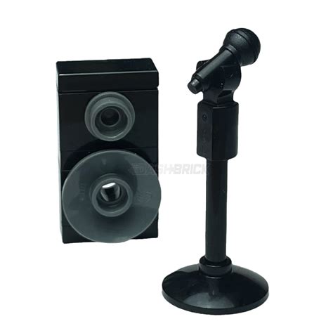 Lego Microphone And Speaker Stage Monitor Loudspeaker Black [minimo