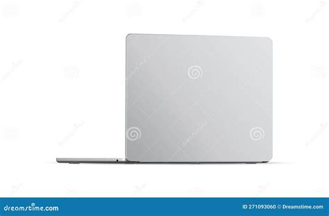 Laptop Backside Mockup Isolated On White Background Cartoon Vector 233062673