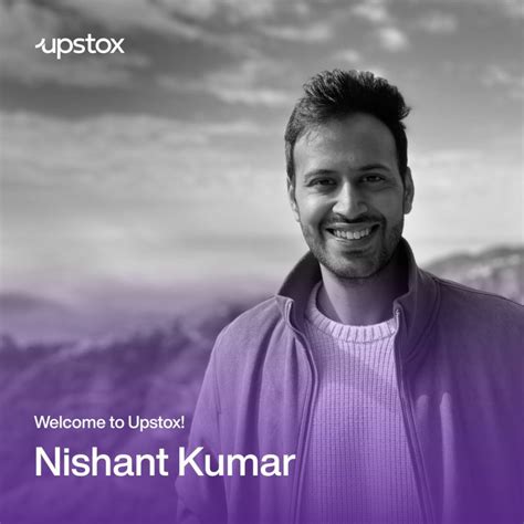 upstox on linkedin look who s joined team upstox 🤩 welcome nishant