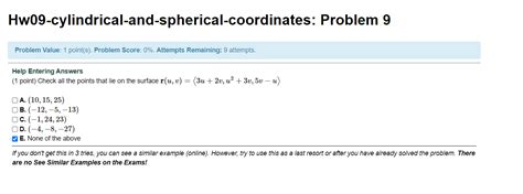 Solved Plz Help Me Help Entering Answers 1 Point Check Chegg Com