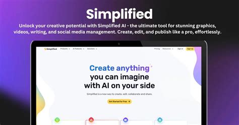 Simplified Ai Design And Writing Assistant Free Trial Affordable Features Create Stunning