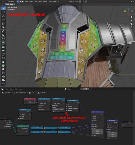 Help In Geometry Node How Do I Auto Uv Unwrap With Even Uv Space In