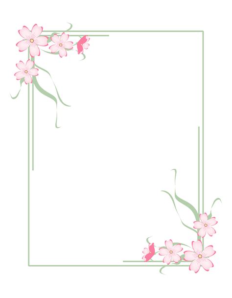 Flower Frame Border Simple Infoupdate Org