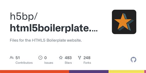 GitHub H5bp Html5boilerplate Files For The HTML5 Boilerplate