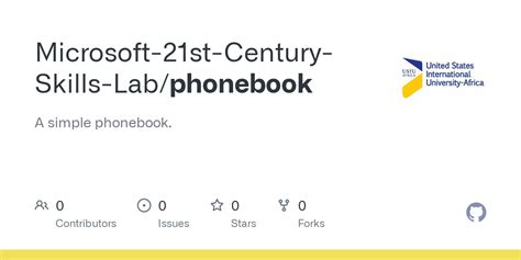 Github Microsoft 21st Century Skills Labphonebook A Simple Phonebook
