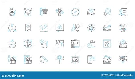 Designer Linear Icons Signs Symbols Vector Line Illustration Set 165755212