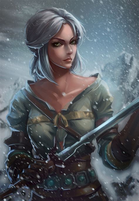 Ciri The Witcher Series The Witcher 3 Silver Hair 1girl Female