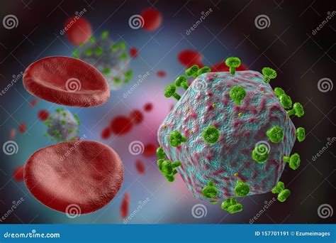 Aids Hiv Virus 3d Illustration Stock Illustration Illustration Of