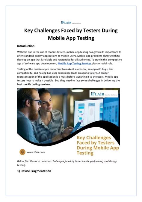PPT Key Challenges Faced By Testers During Mobile App Testing PowerPoint Presentation ID