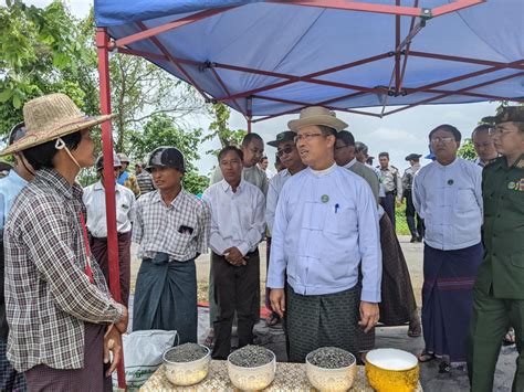 ဧရာဝတီတိုင်းဒေသကြီးအစိုးရအဖွဲ့ဝန်ကြီးချုပ် ဦးတင်မောင်ဝင်းမှ အူကျွန်း‌ကျေးရွာတွင် အထွက်ကောင်းမ