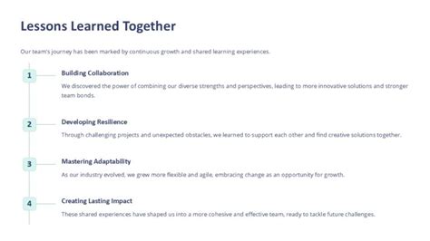 Lessons Learned Together Powerpoint Presentation Pptuniverse