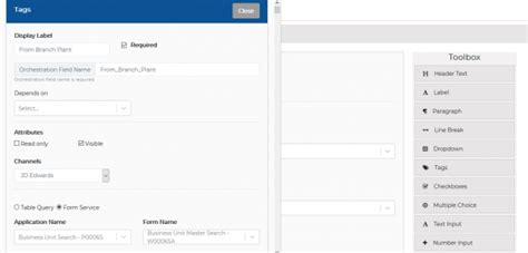 Populate Dropdown And Tags Control Based On Jde Forms Ephlux