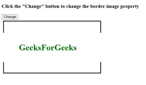 html dom style borderimage property geeksforgeeks