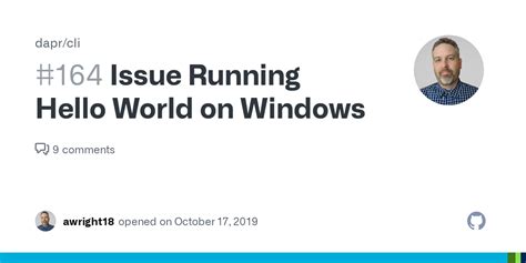 Issue Running Hello World On Windows · Issue 164 · Dapr Cli · Github