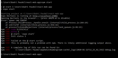 Reactjs React Native Project Not Able To Run Stack Overflow