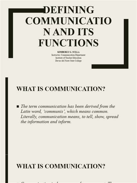 1 Defining Command Functions Pdf Communication Information