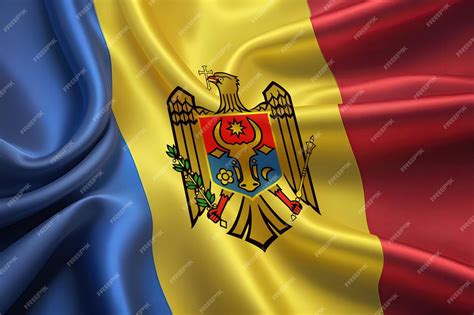 Moldovan Flag For National Day Or Independence Day Of Moldova Premium