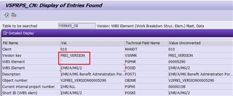 Solved Wbs Element Overwritten Wbs Element Version Frei Sap