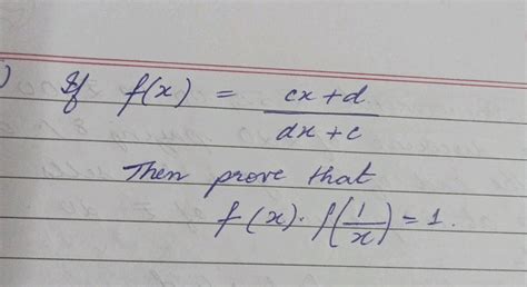 If F X C X Dd X C Then Prove That F X F X StudyX