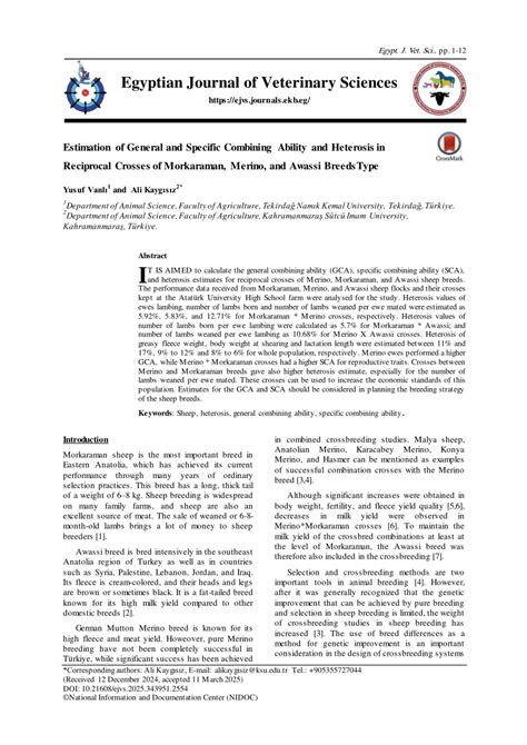 Pdf Estimation Of General And Specific Combining Ability And