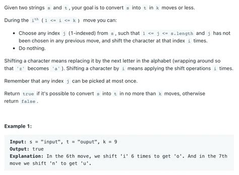 1540 Can Convert String In K Moves Kickstart Coding