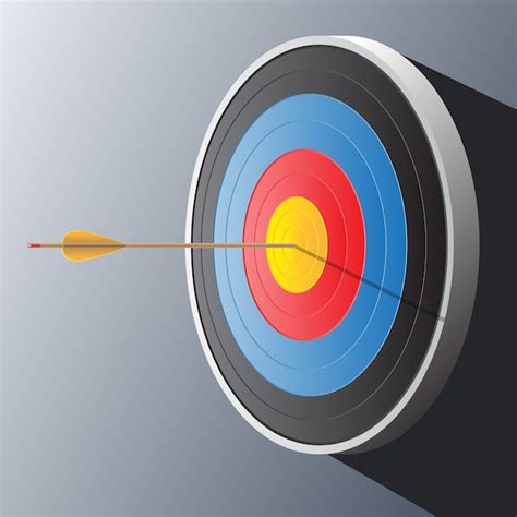 Premium Vector Archery Target And Arrow On Gray Wall
