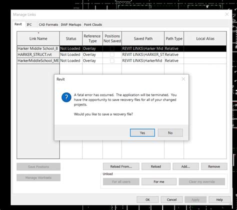 Solved Revit Fatal Error Please Help Autodesk Community