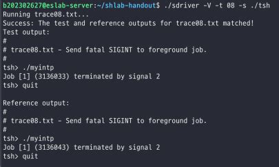 CSAPP ShellLab trace 즐겁다