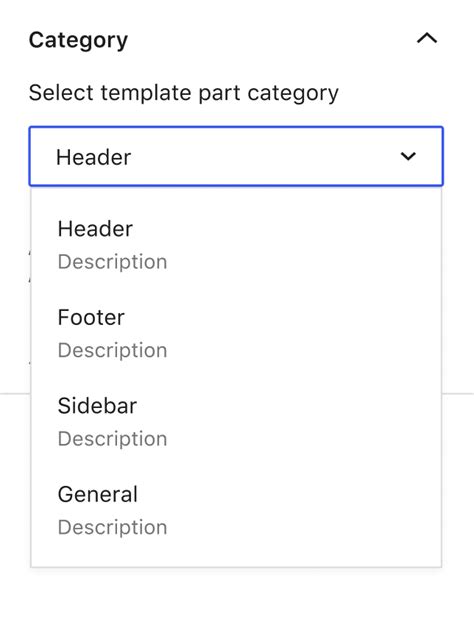 Add A Ui Element That Enables Template Parts To Be Assigned To Areas · Issue 29152 · Wordpress