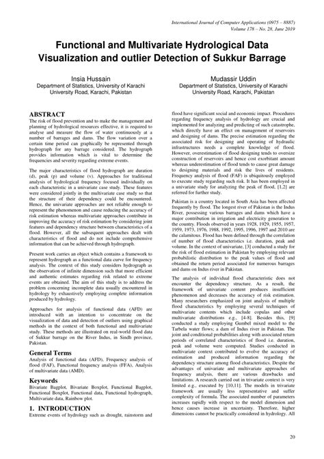 Pdf Functional And Multivariate Hydrological Data Visualization And Outlier Detection Of