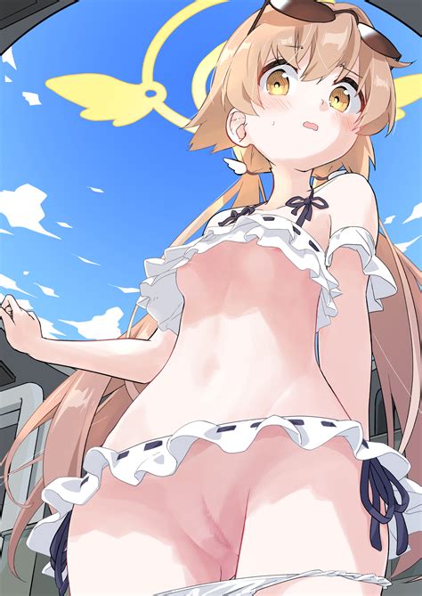 hamioura hifumi blue archive hifumi swimsuit blue archive blue