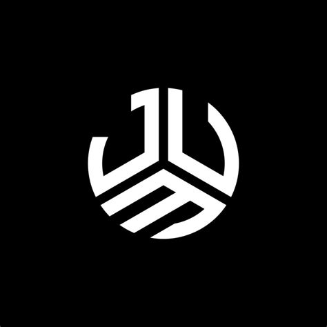 Jum Letter Logo Design On Black Background Jum Creative Initials