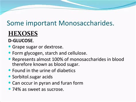 Chemical Properties Of Monosaccharides Ppt