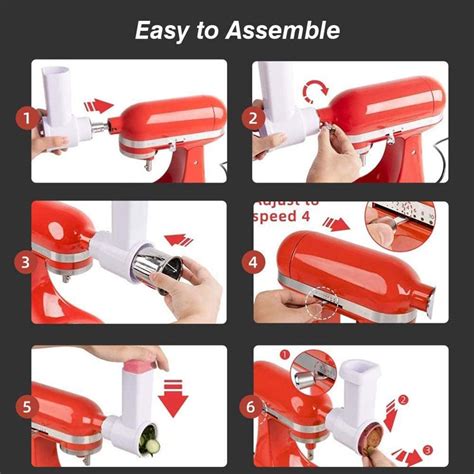 Badu Bg Приставка за шредер за нарязване на сирене за стоящ миксер Kitchenaid Заменете