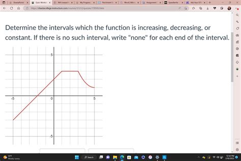 SOLVED Determine The Intervals Which The Function Is Increasing Decreasing Or Constant If