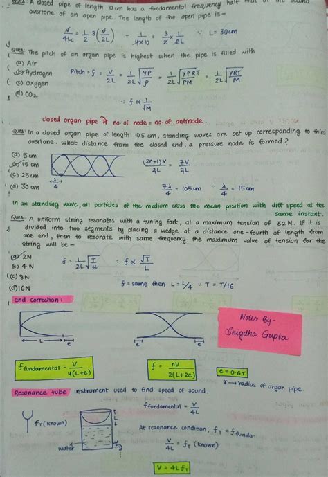 Wave Motion Handwritten Notes Class 11