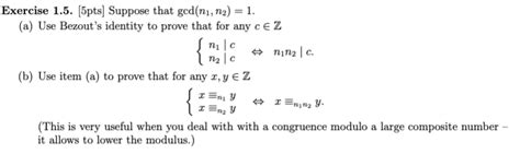 Solved Exercise 15 5pts Suppose That Gcdn1n21 A