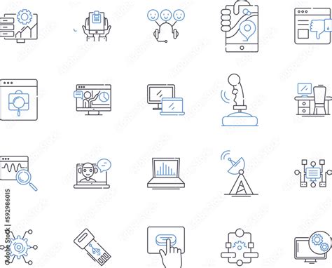 Deep Learning Outline Icons Collection Deep Learning Neural Networks Ai Machine Computer