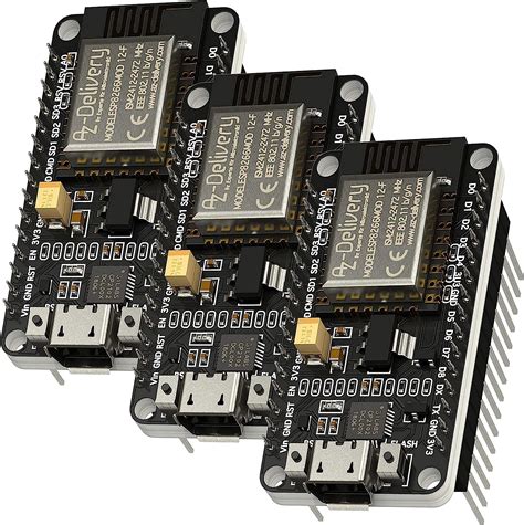 Azdelivery Amica V2 Esp8266 Esp 12f Wifi Development Board 5 Pack Nodemcu Module With Cp2102