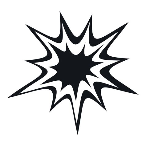 Heavy Explosion Icon Simple Style 14917924 Vector Art At Vecteezy