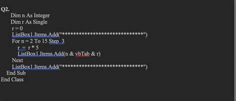 Solved Visual Programming I Need A Screenshot For The