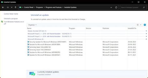 How To Uninstall Windows Updates If They Cause Errors
