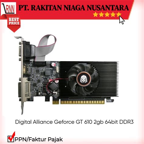 Jual Vga Nvidia Digital Alliance Geforce Gt 610 2gb Ddr3 Vga Gt610 Indonesia Shopee Indonesia