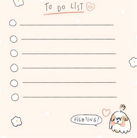 Printable Cute Notepad Template