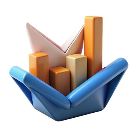 Upward Trend Data Visualization In A 3d Envelope 54715742 Png