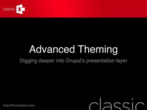 Advanced Theming Ppt