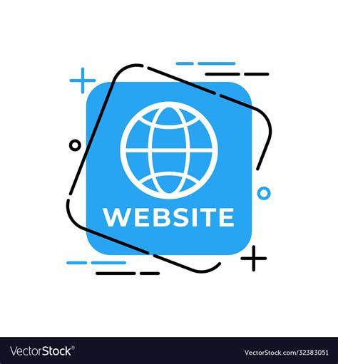 Website Button Icon For Social Media Royalty Free Vector