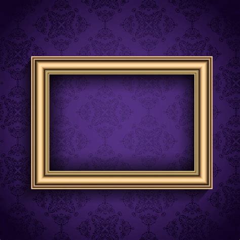 보라색 배경에 현실적인 프레임 Eps Uidownload