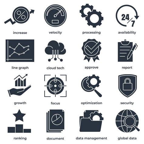 Set Of Data Analysis Icon Logo Vector Illustration Data Analysis Pack Symbol Template For